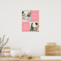 Cute Personalized BFF Two Photo Pink Best Friend Poster | Zazzle