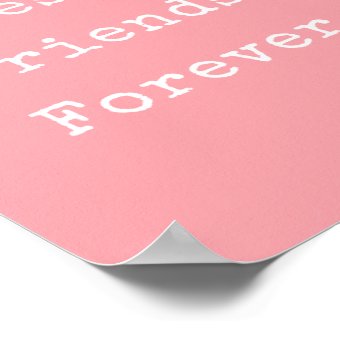 Cute Personalized BFF Two Photo Pink Best Friend Poster | Zazzle