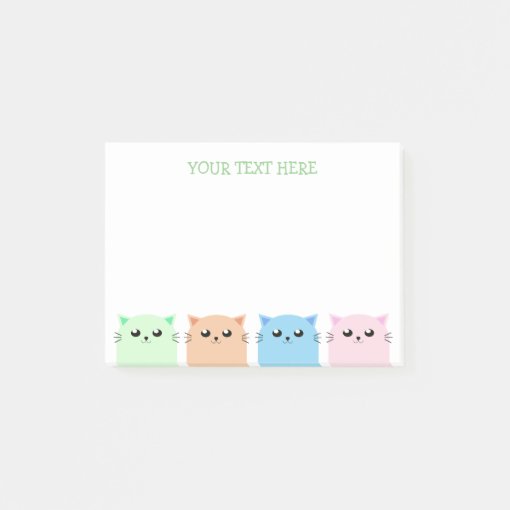 Cute Personalized Cat Lovers Post-it Notes | Zazzle