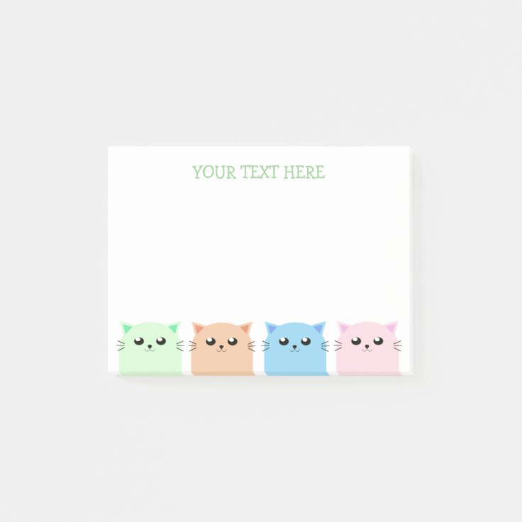 Cute Personalized Cat Lovers Post-it Notes | Zazzle