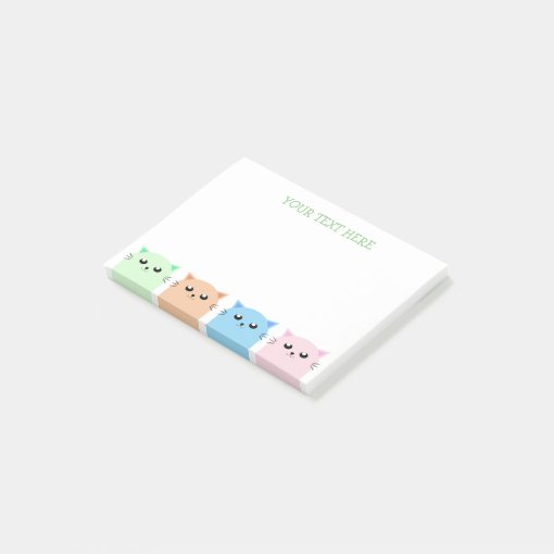 Cute Personalized Cat Lovers Post-it Notes | Zazzle