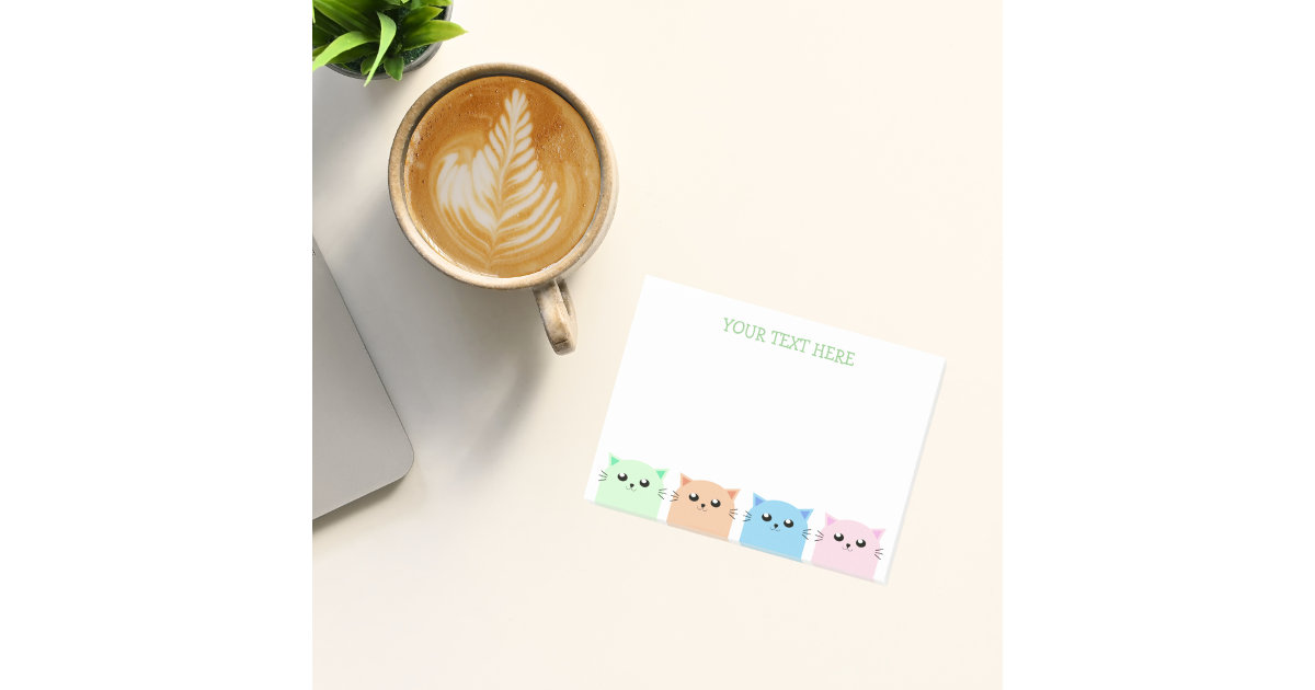 Cute Personalized Cat Lovers Post-it Notes | Zazzle
