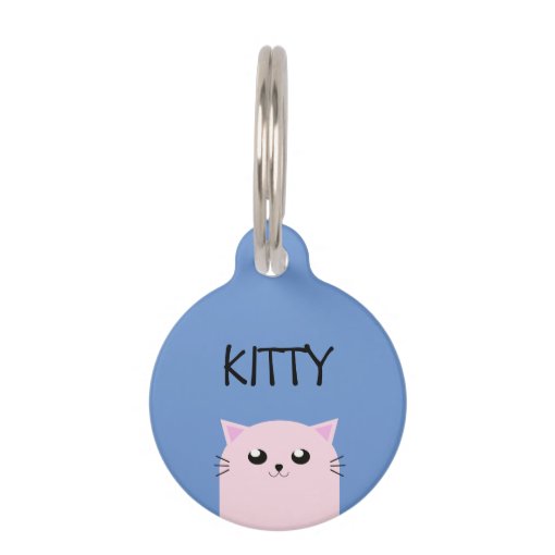 Cute Personalized Cat Pet ID Tag | Zazzle