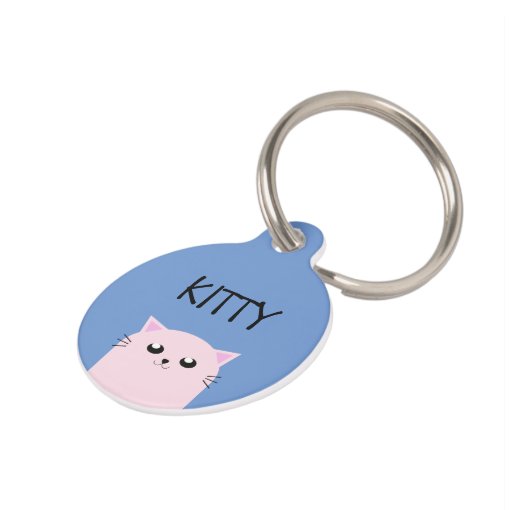 Cute Personalized Cat Pet ID Tag | Zazzle