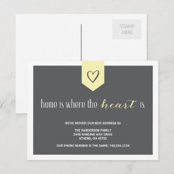 Cute Personalized Change of Address Announcement Postcard | Zazzle