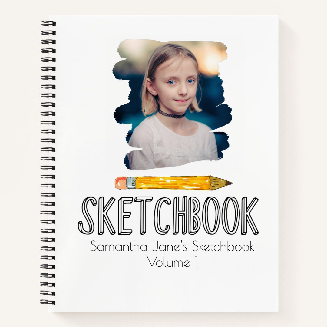 Cute personalized kid sketchbook notebook | Zazzle