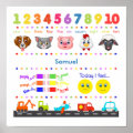 Cute Personalized Little Boy Learning Poster | Zazzle