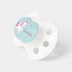 Cute Personalized Magical Unicorn Baby Pacifier | Zazzle