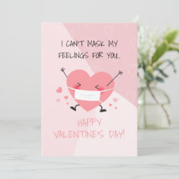 Cute Personalized Pandemic Valentine's Day Heart Holiday Card | Zazzle