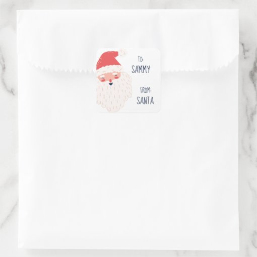 Cute Personalized Santa Gift Tags | Zazzle