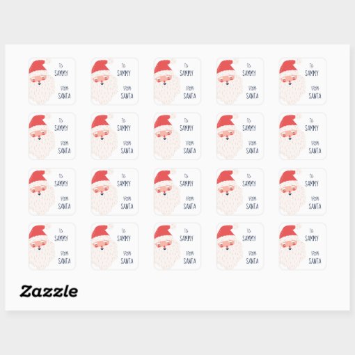 Cute Personalized Santa Gift Tags | Zazzle