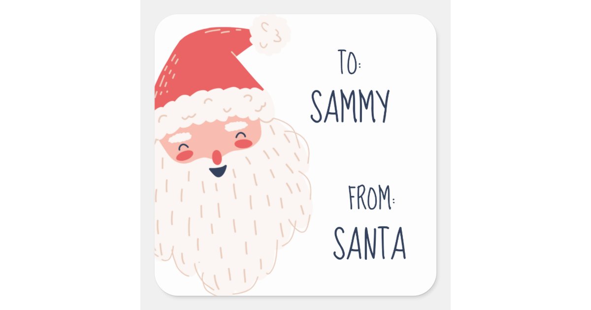 Cute Personalized Santa Gift Tags | Zazzle