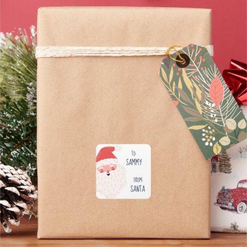 Cute Personalized Santa Gift Tags | Zazzle