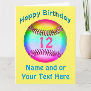 Softball Birthday Cards | Zazzle