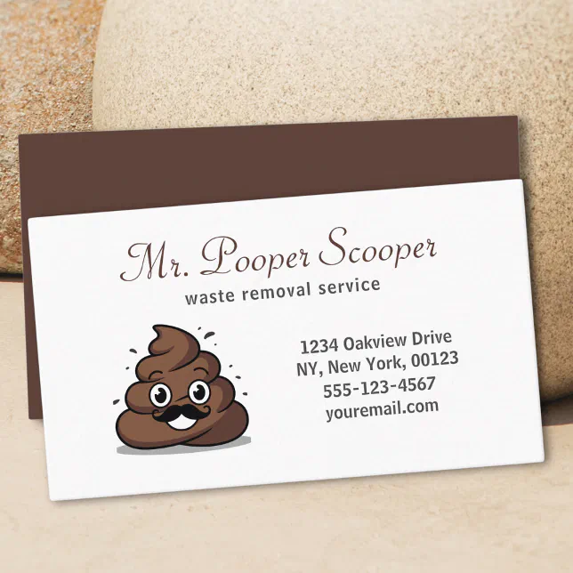 Cute Pet waste Poop removal Service Business Card | Zazzle
