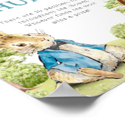 Cute Peter The Rabbit Baby Shower Pacifier Hunt Poster | Zazzle