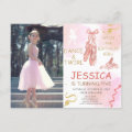 Cute photo Ballerina shoes for Girl Invitation Postcard | Zazzle