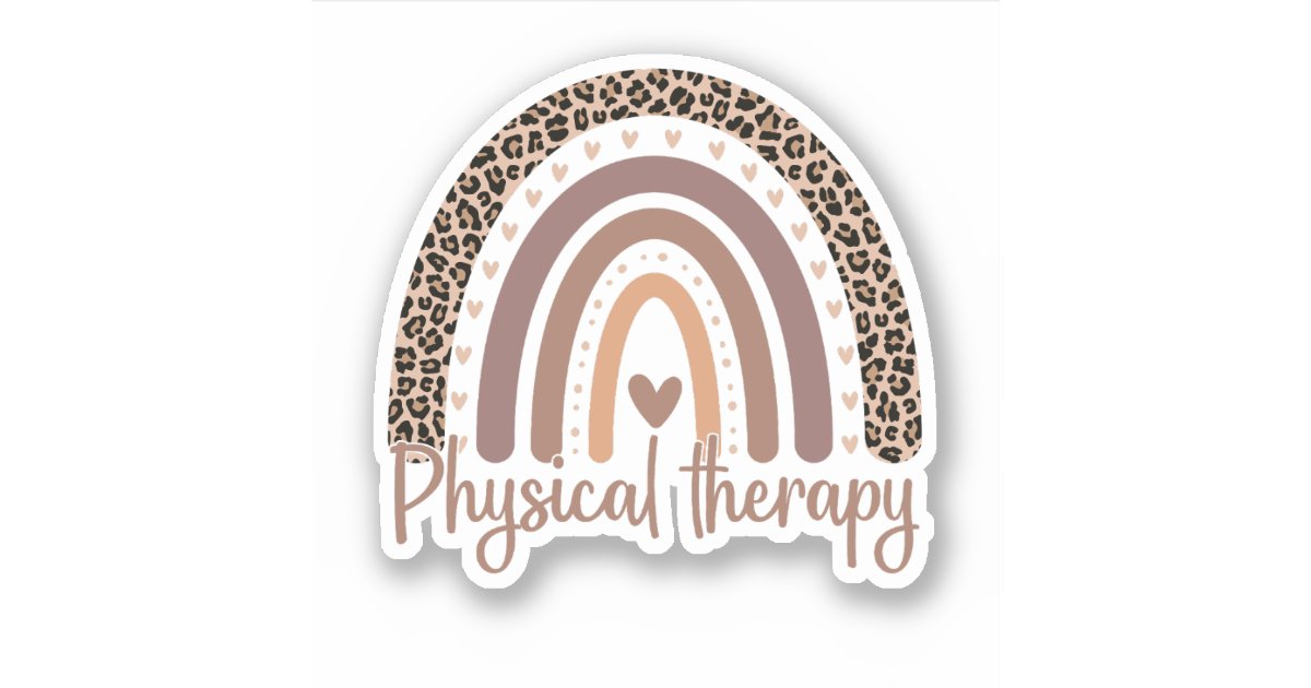 Cute Physical Therapy Rainbow, Physical Therapist Sticker | Zazzle