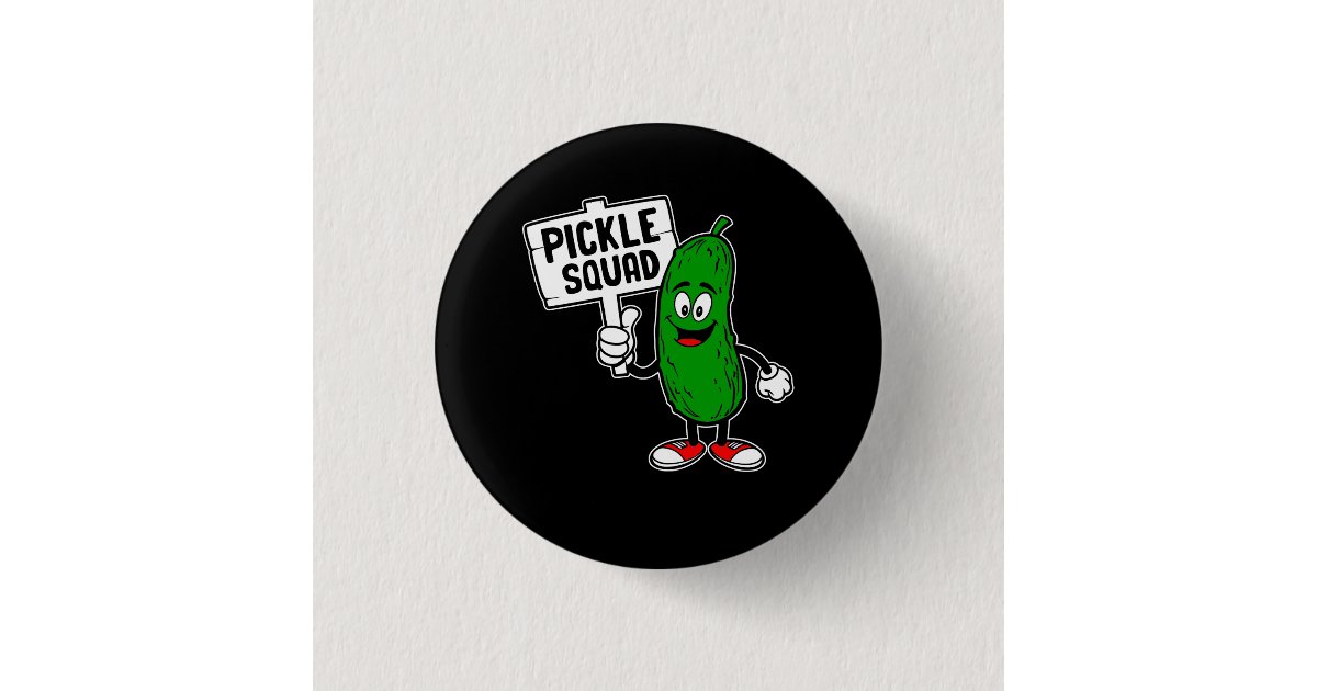 Cute Pickle Quad Sign Cucumber Pickle Lover vegeta Button | Zazzle