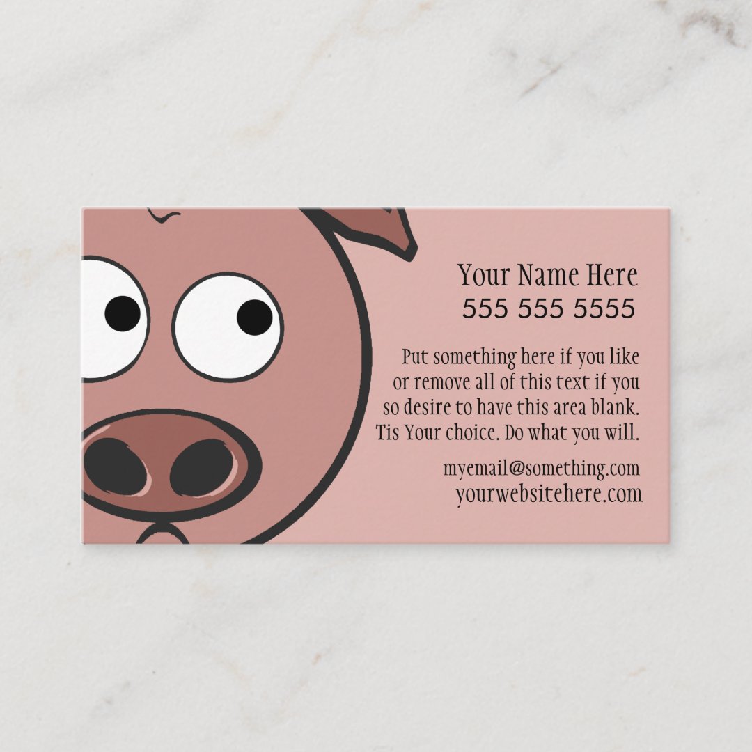 Cute Pig Business Card | Zazzle