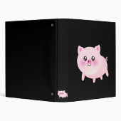 Cute pig cartoon binder | Zazzle