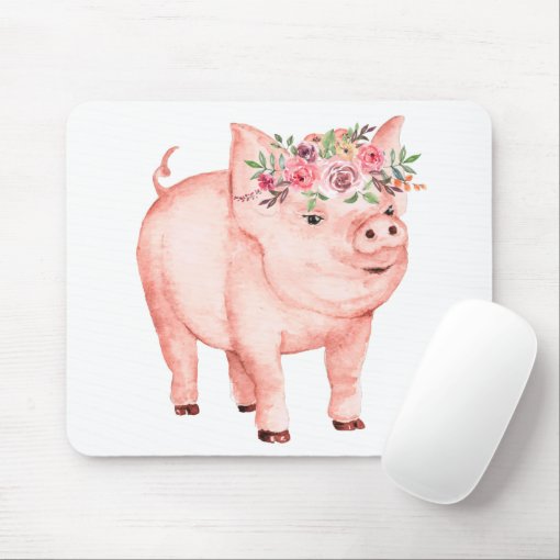 Cute Pig Gift Farmer's Wife Country Girl Farm Mouse Pad | Zazzle
