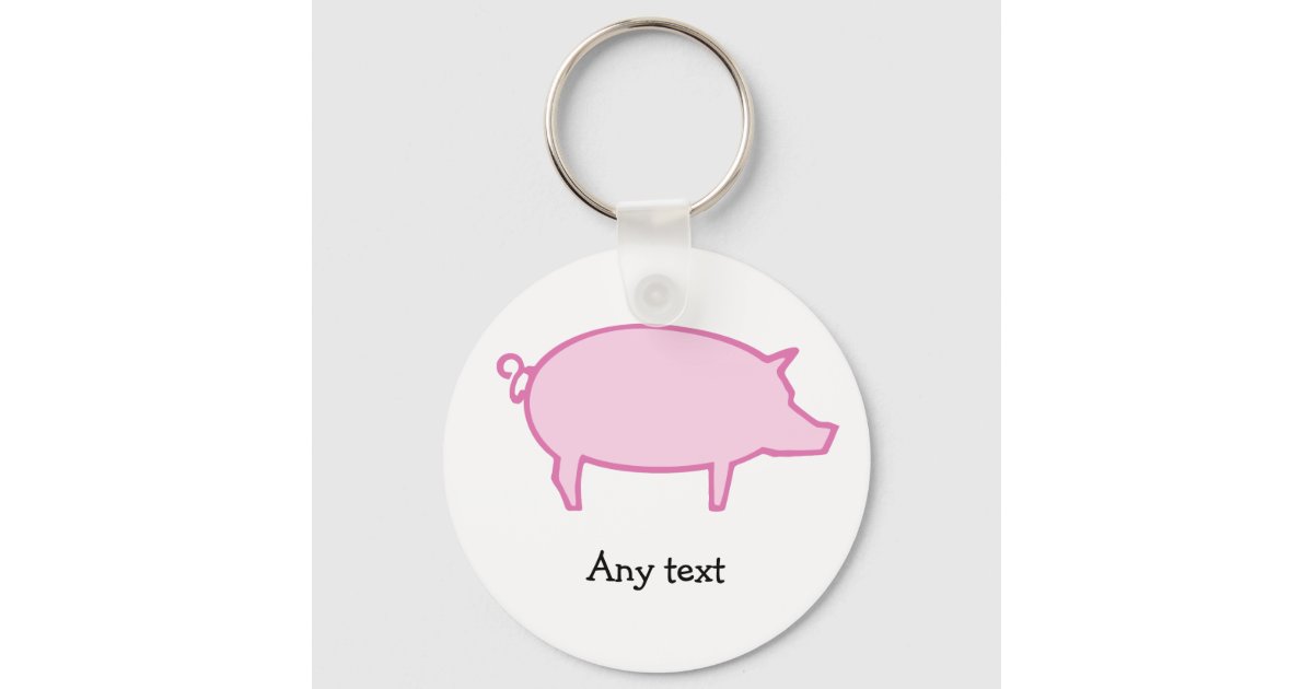 Cute Pig Keychains | Zazzle