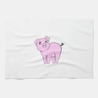 Cute Pig, Little Pig, Piggy, Pink Pig, Farm Animal Towel | Zazzle