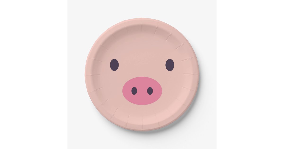 Cute Pig Paper Plates | Zazzle