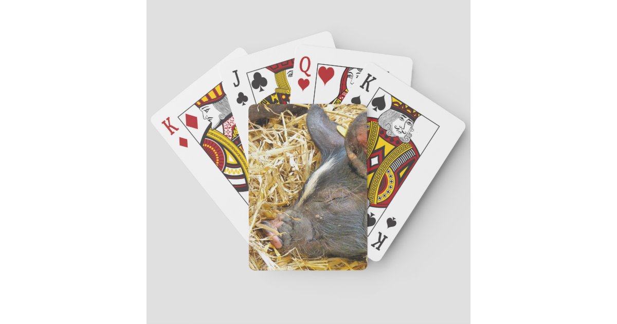 CUTE PIG POKER CARDS | Zazzle