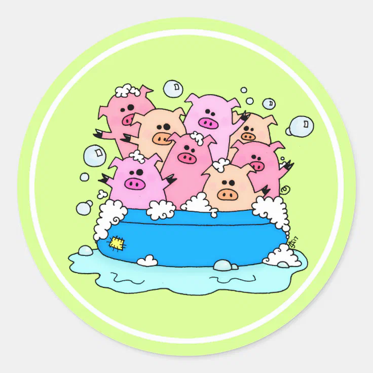 Cute Pig Stickers | Zazzle