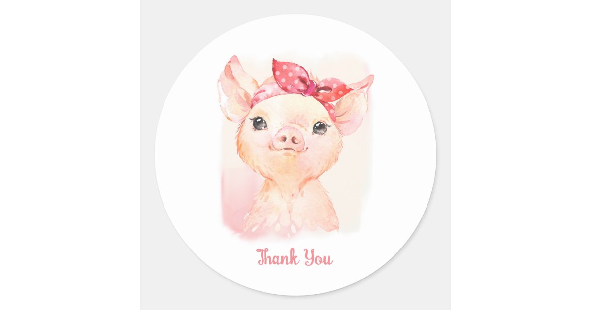 Cute Pig Stickers | Zazzle