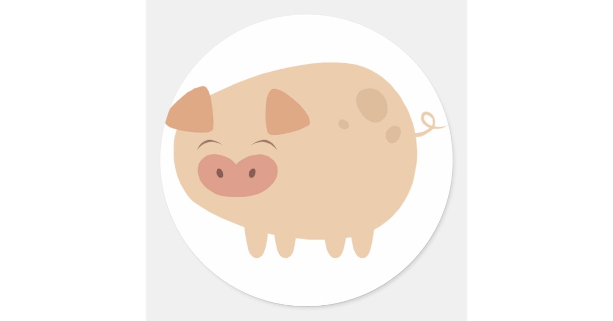 Cute Pig Stickers | Zazzle
