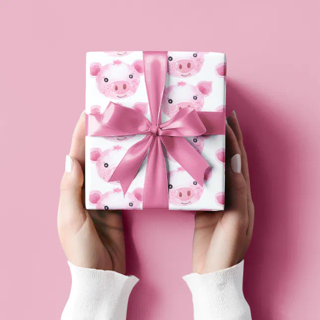 Cute Pig Wrapping Paper Sheets | Zazzle