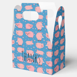Cute Piggy Gable Favor Box | Zazzle