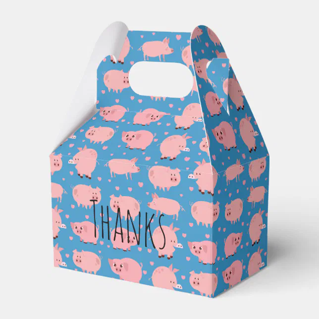 Cute Piggy Gable Favor Box | Zazzle