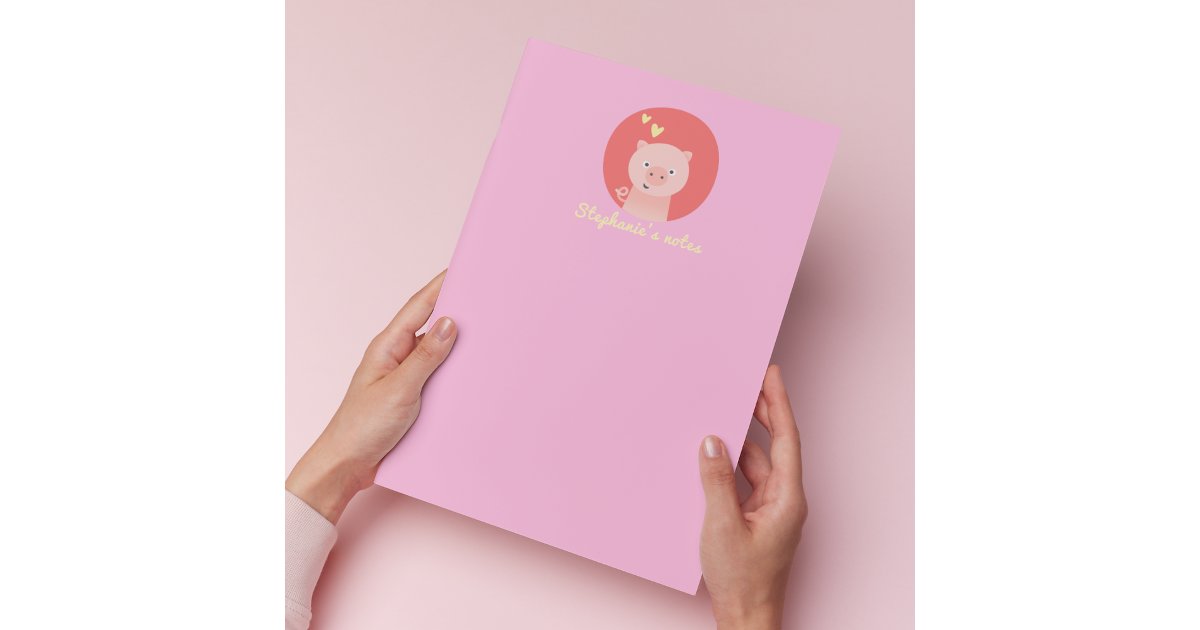 Cute Piglet - Personalized Girls Notepad | Zazzle