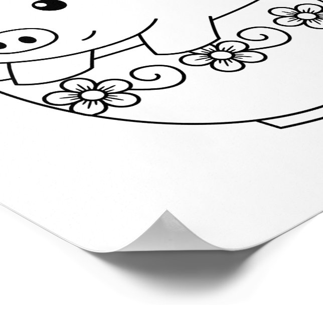 teacup pig coloring page