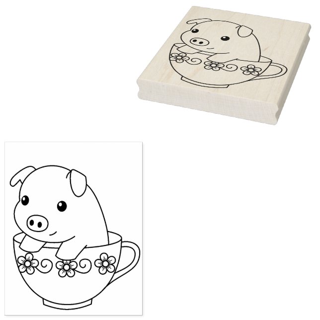 teacup pig coloring page