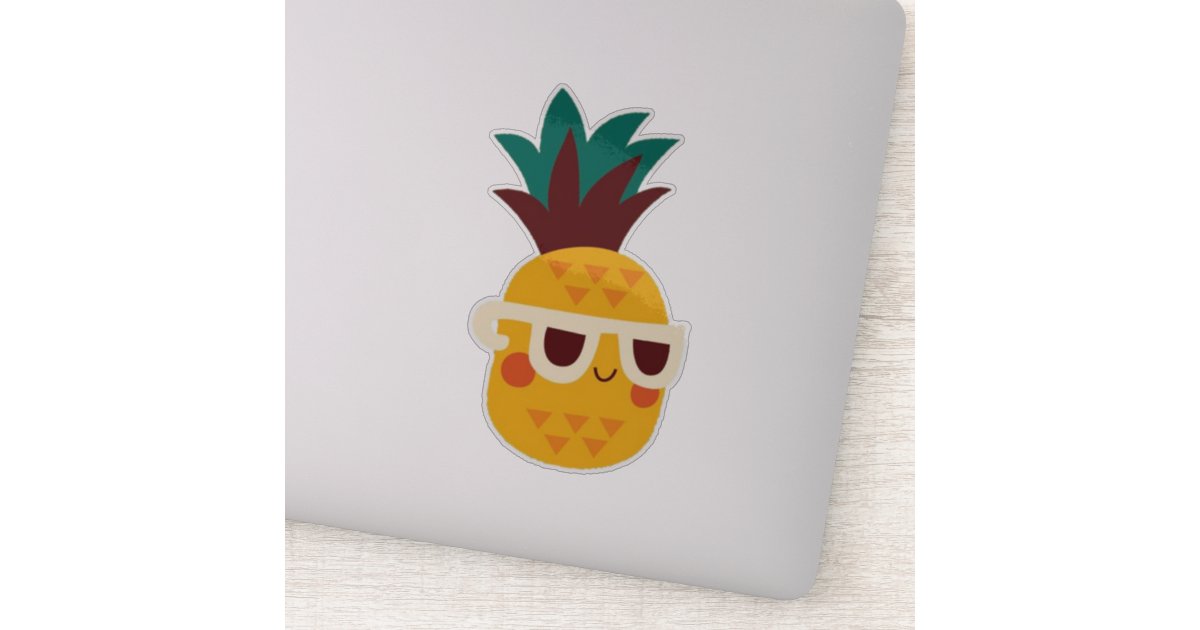 Cute Pineapple Vinyl sticker | Zazzle