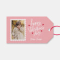 Cute Pink and Red Hearts Photo Valentine's Day Gift Tags | Zazzle