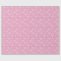 Cute Pink And White EKG Cardiogram Heartbeat Wrapping Paper | Zazzle