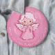 Cute Pink Angel Girls Pin Button Badge | Zazzle
