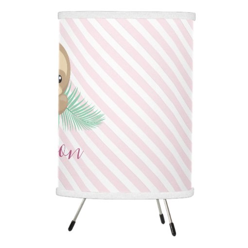 Cute Pink Baby Sloth Nursery Lamp | Zazzle