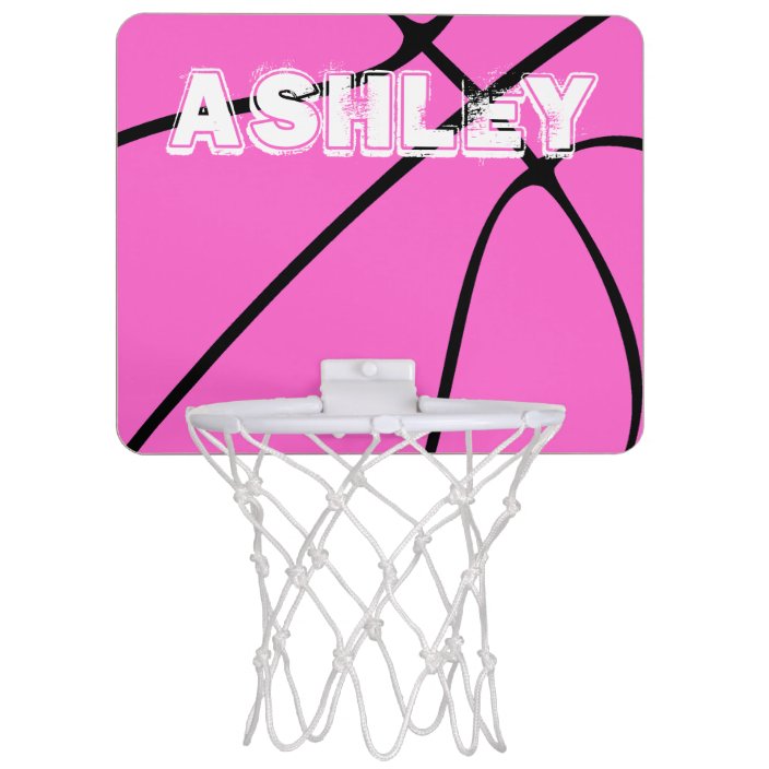 Cute Pink Basketball Mini Basketball Hoop | Zazzle.com