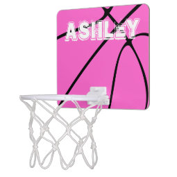 Cute Pink Basketball Mini Basketball Hoop | Zazzle