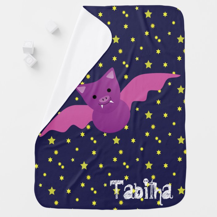 Cute Pink Bat Baby Blanket | Zazzle.com