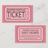 Cute Pink Black Diaper Baby Shower Raffle Tickets | Zazzle