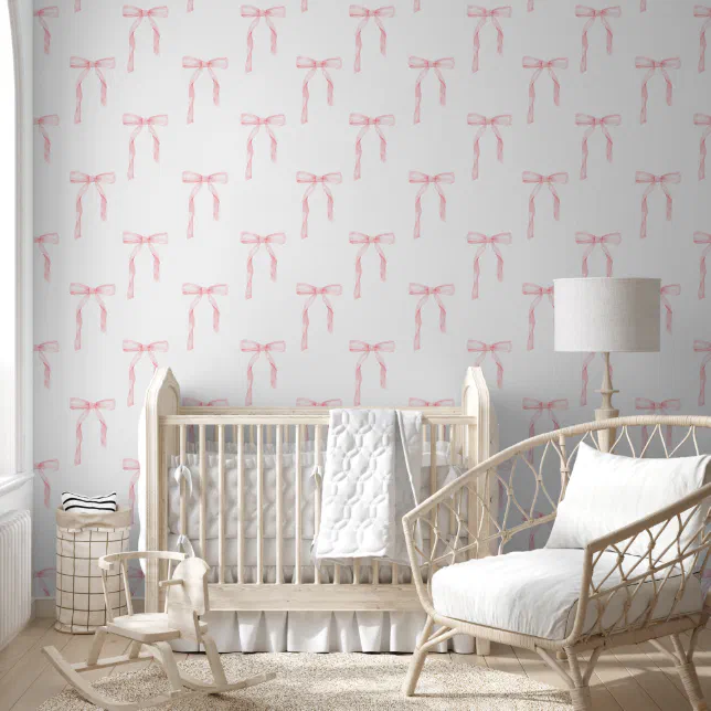 baby room pink bows