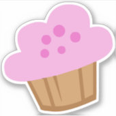 Cute Pink Cupcake Sticker | Zazzle